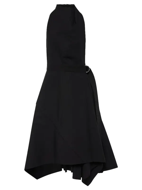 Proenza Schouler Yoko Cotton-blend Poplin Wrap Dress - Black