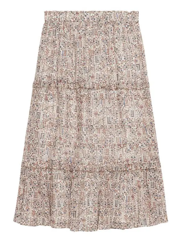 MARANT ETOILE Diya Tapestry Pattern Skirt - Ecru