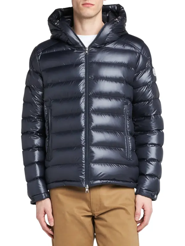 Moncler Besines Hooded Down Jacket - Blue