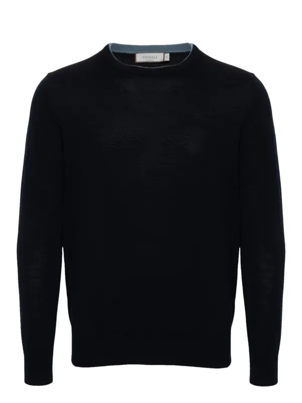Canali Long-sleeve Merino Jumper - Blue