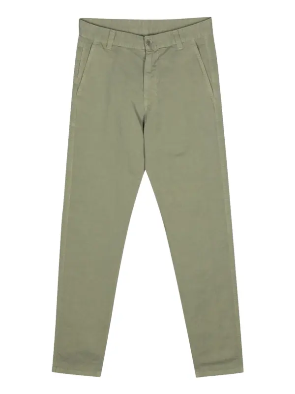 Aspesi Slub-texture Trousers - Green