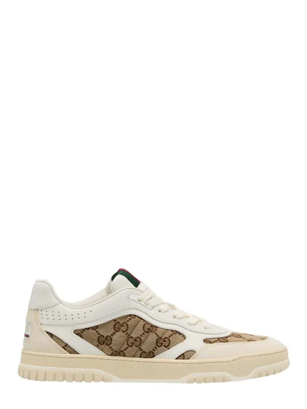 Gucci Reweb Gg Low-top Leather Sneakers - Ivory Beige