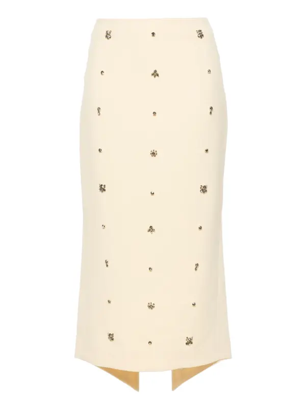 Huishan Zhang Thalia Crystal-embellished Skirt - Yellow