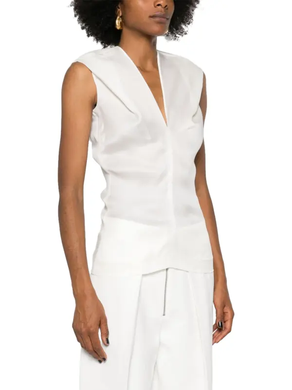 Khaite Ami Silk Blouse - White