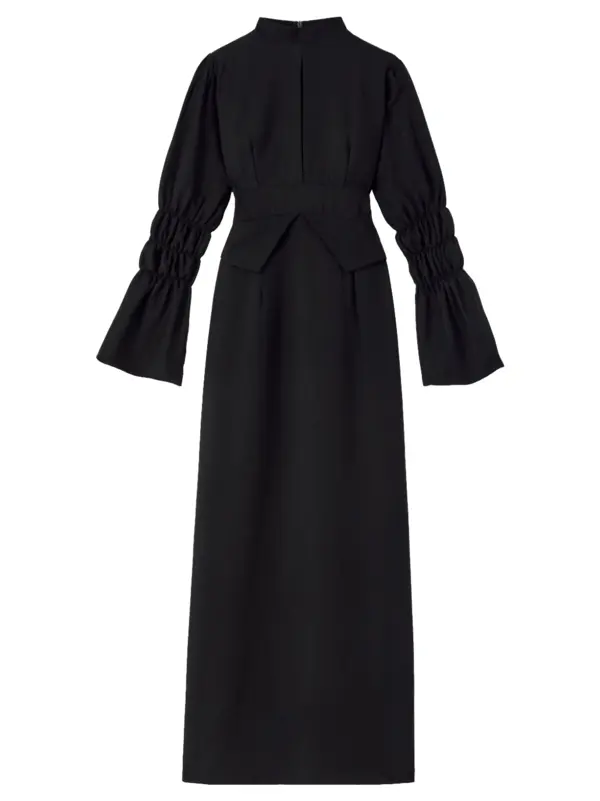 DESTREE Keith Ruched-sleeve Dress - Black