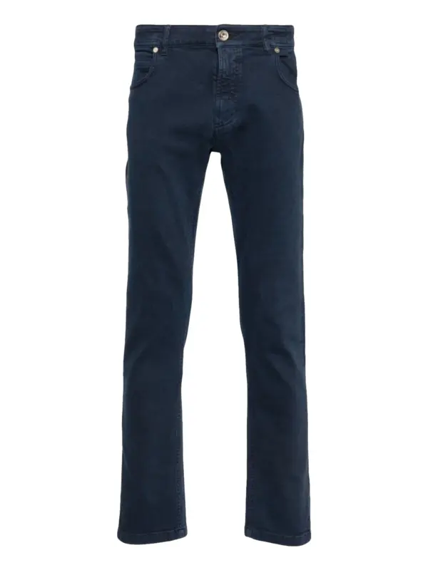 Eleventy Low-rise Tapered Jeans - Blue