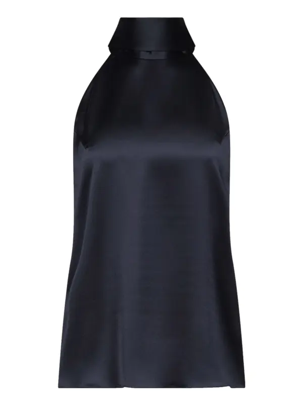 Galvan Sienna Satin Blouse - Blue