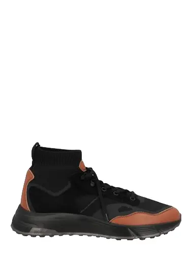 Hogan Leather And Textile Sneakers - Black