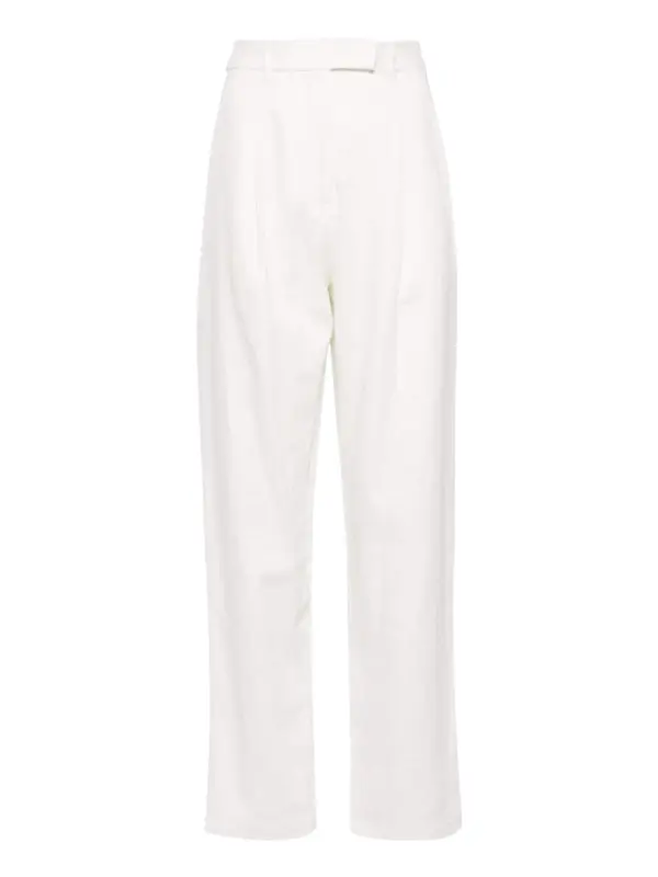 SELF-PORTRAIT High-waisted Tailored Trousers - White