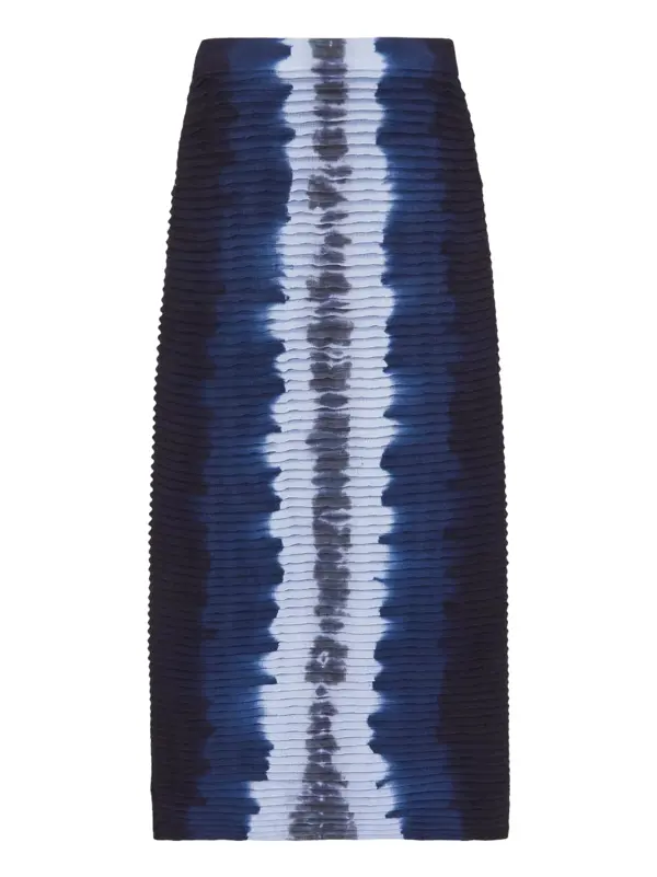 Altuzarra Mosiya Tie-dyed Knit Skirt - Indigo