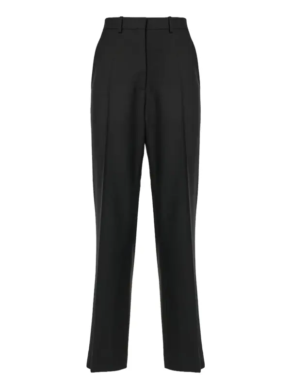 THE ROW Albereta Flared Virgin Wool Pants - Black