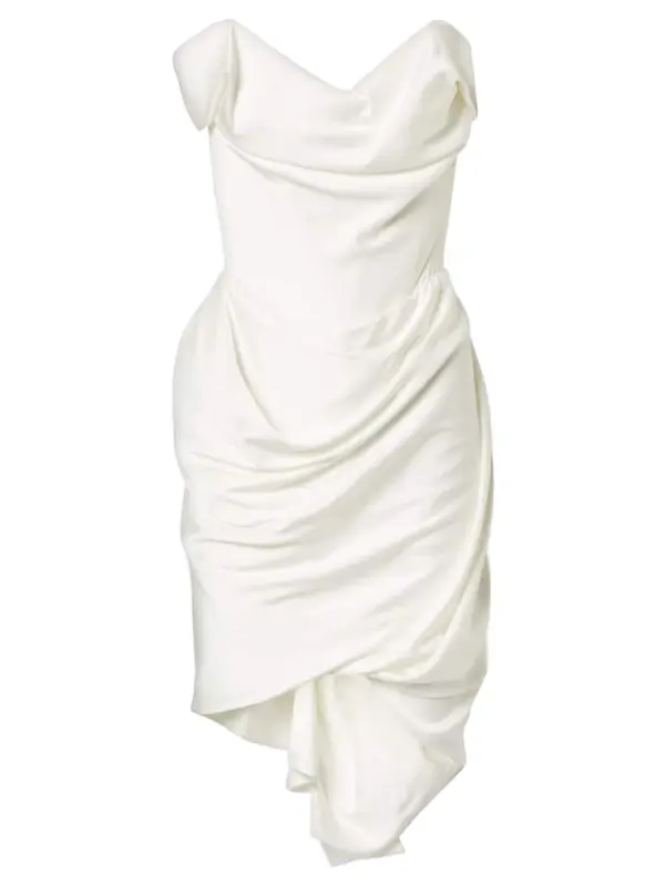 VIVIENNE WESTWOOD Nova Cora Off-shoulder Minidress - White