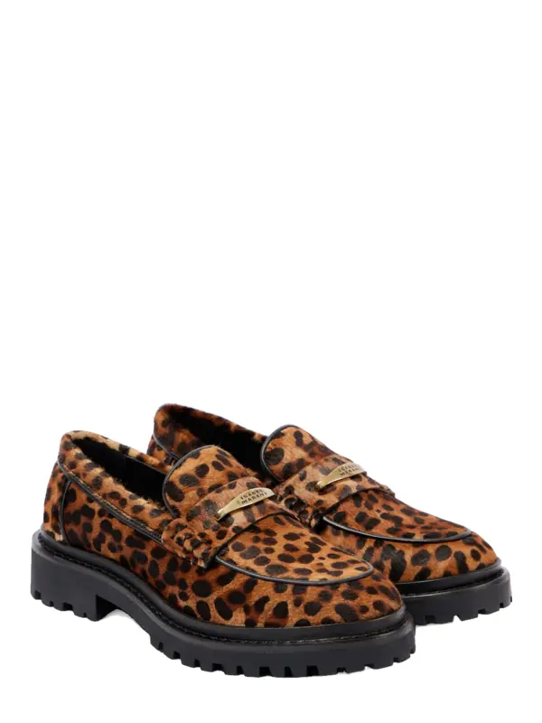 Isabel Marant Frezza Leopard-print Calf Hair Loafers - Multicoloured