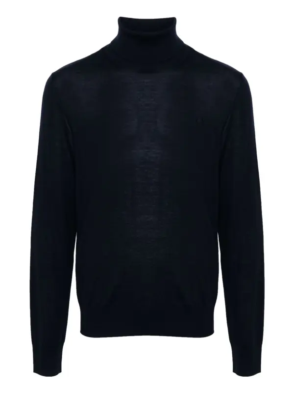 Dsquared2 Logo-embroidered Roll-neck Jumper - Blue