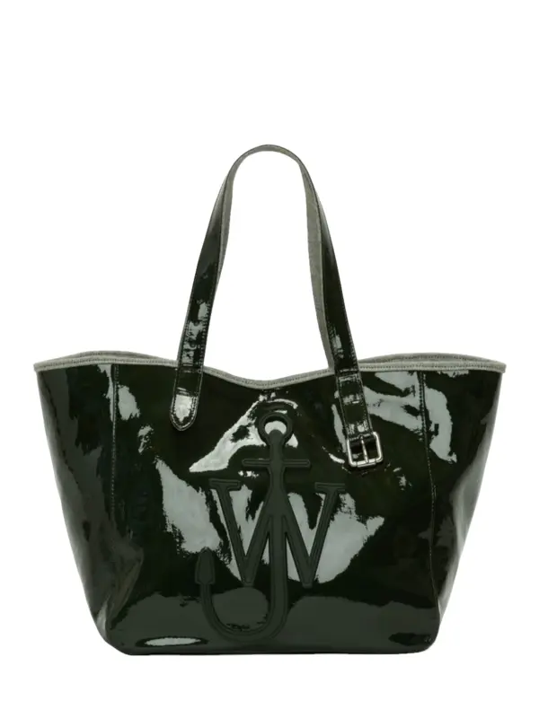 JW Anderson Coated-finish Denim Tote Bag - Green
