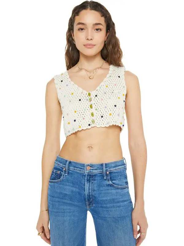 Alix Of Bohemia Ludi Crochet Top - Ivory
