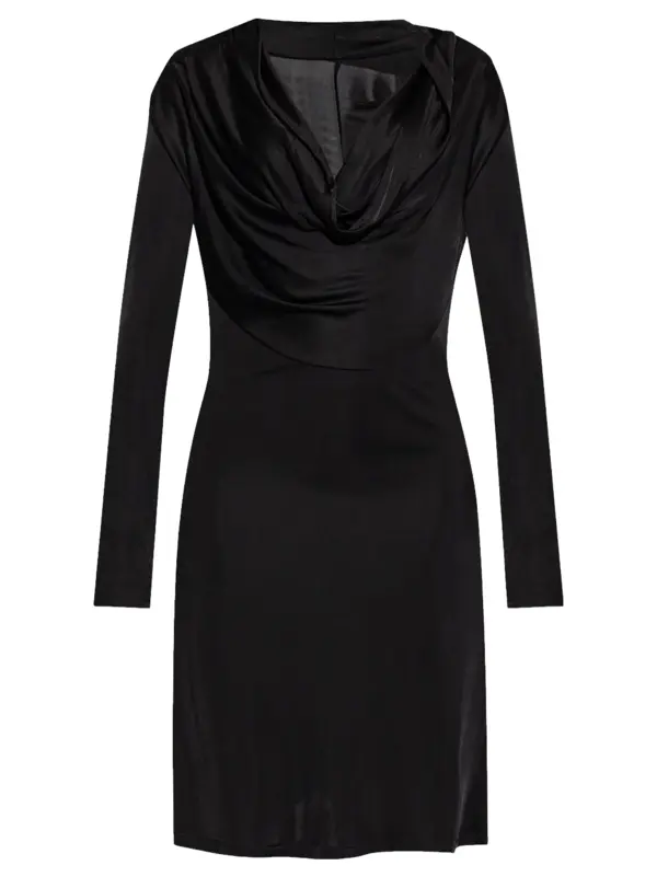Helmut Lang Cowl-neck Dress - Black
