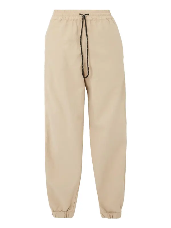 JW Anderson Cotton-blend Tapered Track Pants - Beige