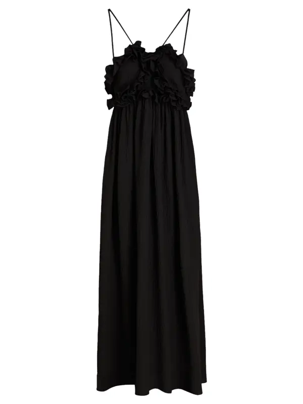 PETAR PETROV Silk-crepon Maxi Dress - Black