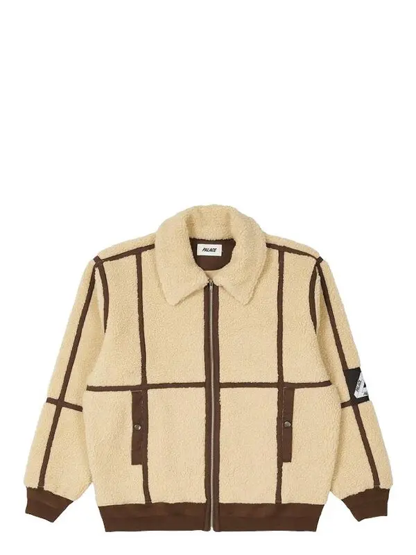 PALACE Sherpa Flight Jacket - Natural/brown