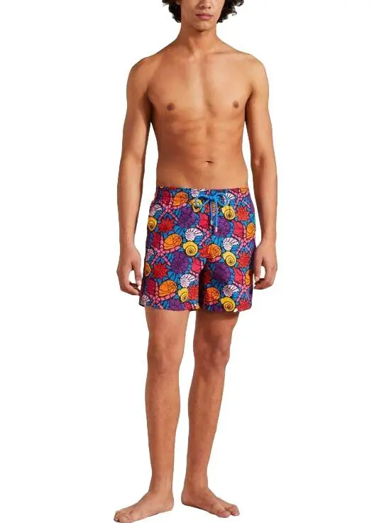 Vilebrequin Noumea Sea Shells Swim Trunks - Bleu Marine