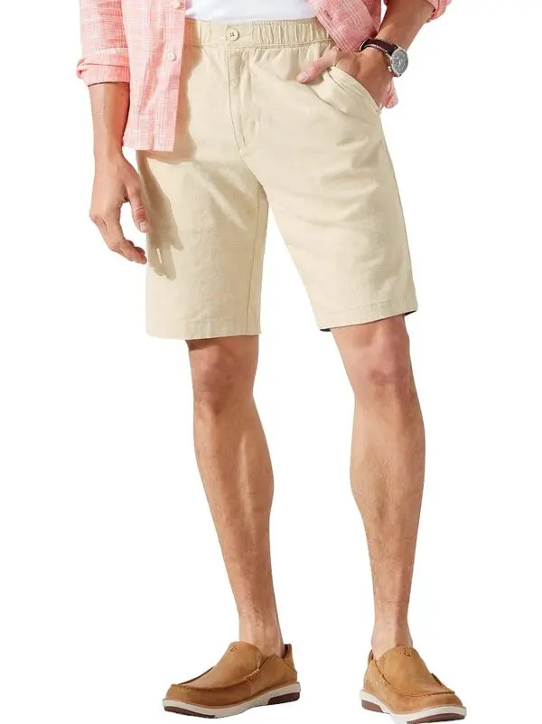 Tommy Bahama Linen-blend Pull-on Shorts - Natural Linen