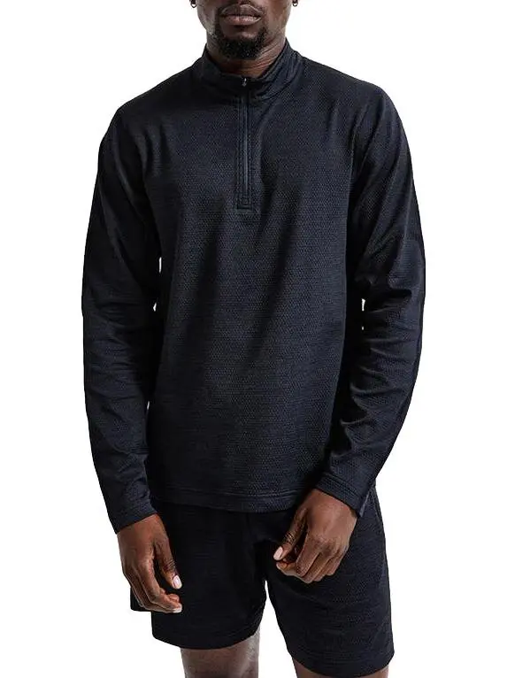 Reigning Champ Solotex® Mesh Tiebreak Quarter Zip Top - Navy