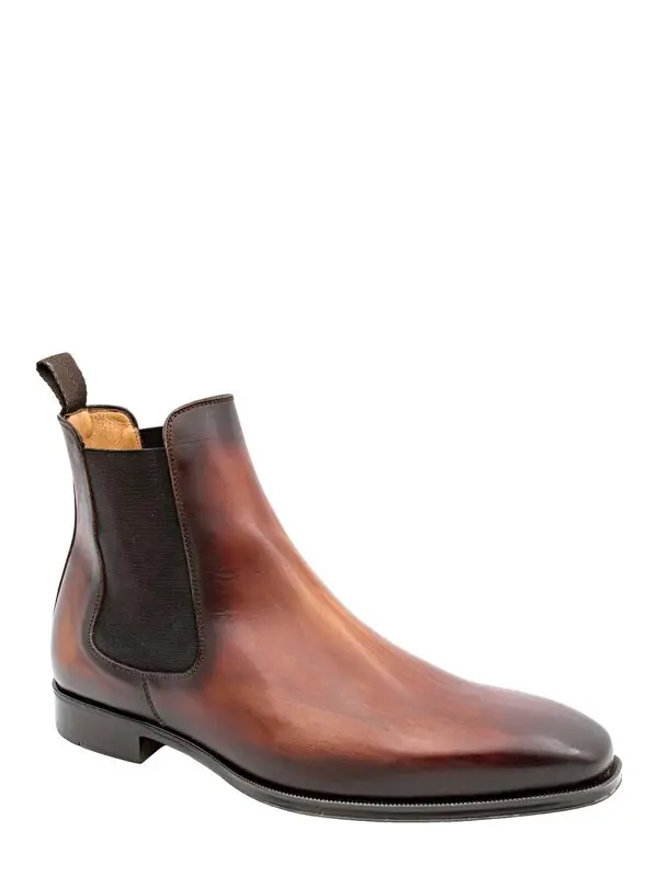 Mezlan Cervantes Plain Toe Chelsea Boot - Cognacrust