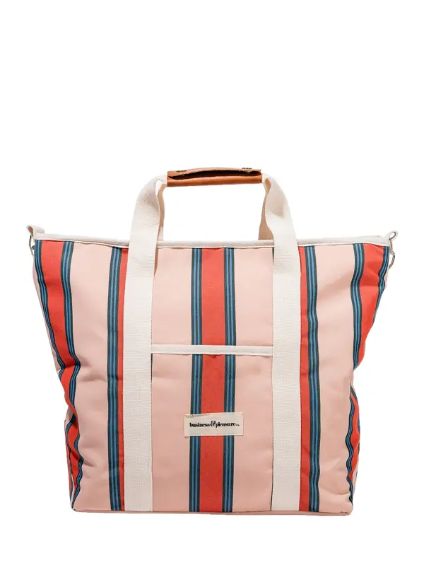 BUSINESS & PLEASURE Cooler Tote Bag - Bistro Dusty Pink Stripe