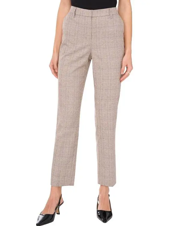 Halogen Plaid Straight-leg Pants - Warm Ash