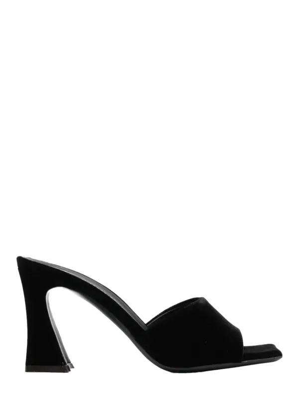 GIUSEPPE ZANOTTI Solhene Velvet Mules - Black
