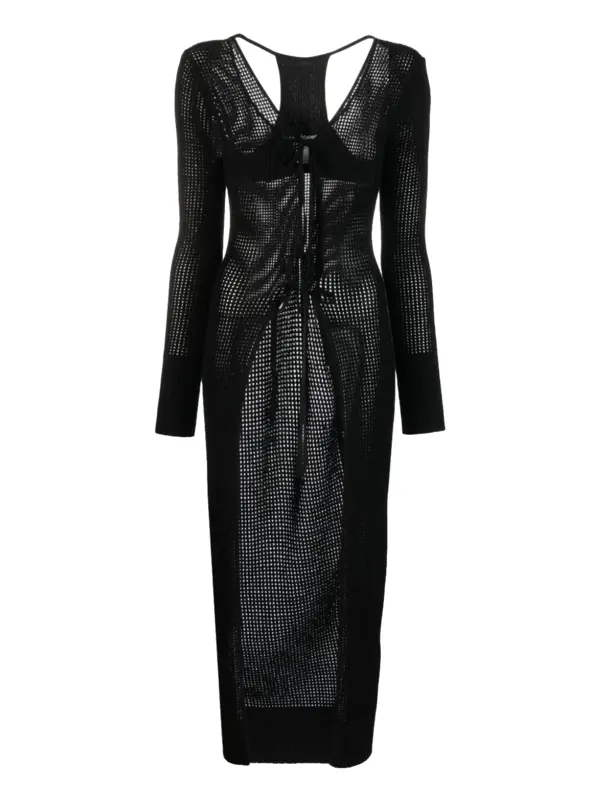 ANDREĀDAMO Knit Long Cardigan - Black