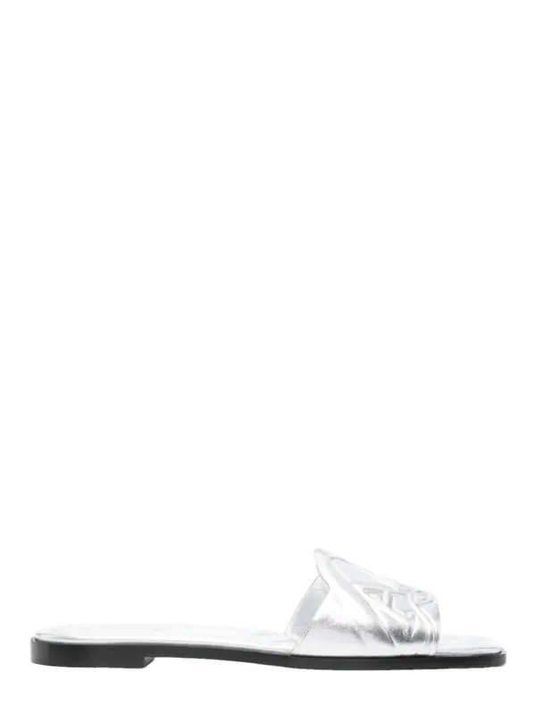 Alexander McQueen Seal Leather Sandals - Silver