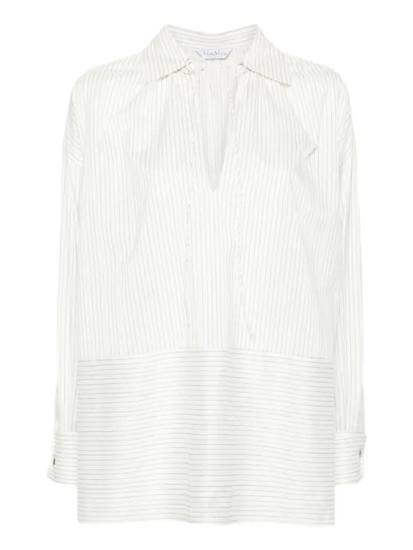 Max Mara Cotton And Silk-blend Tunic - White