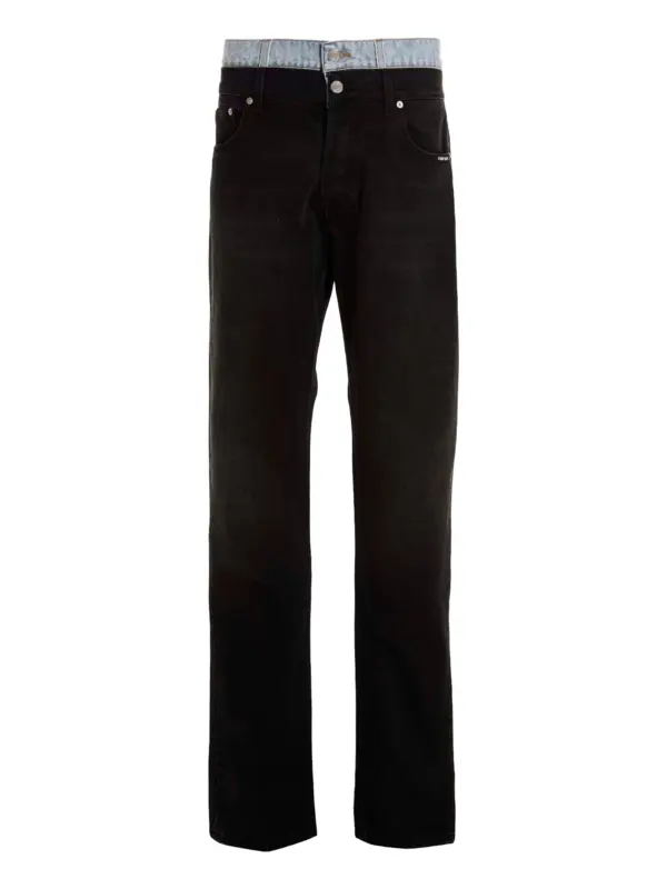 VTMNTS Double Waisted Denim Jeans - Multicolor
