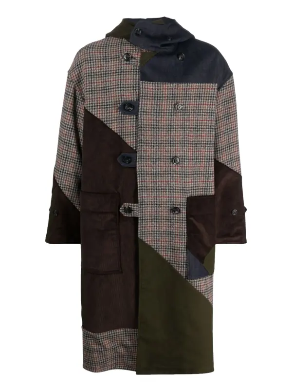 BARACUTA Patchwork Duffle Coat - Multicolour