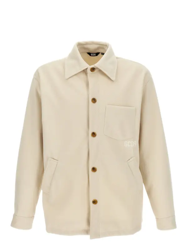 Gcds Logo Embroidery Jacket - White