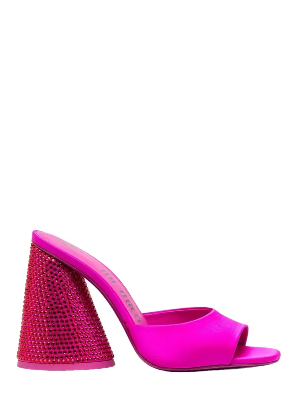 Attico Luz Crystal-embellished Mules - Fuchsia