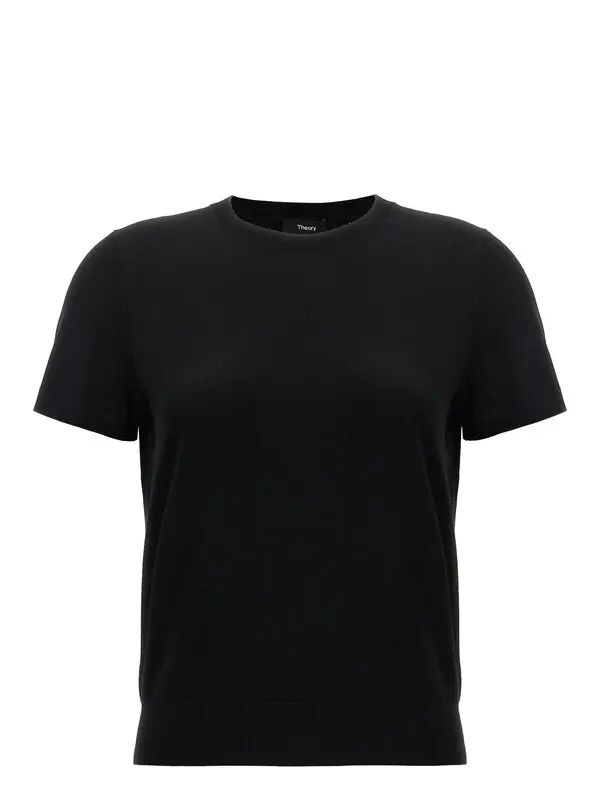 Theory Merino Wool Crewneck Sweater - Black