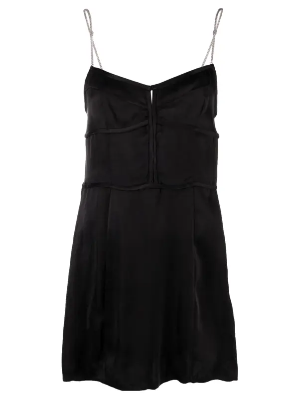 Palm Angels Chain Straps Mini Slip Dress - Grey
