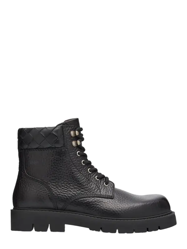 Bottega Veneta Haddock Leather Ankle Boots - Nero-nero