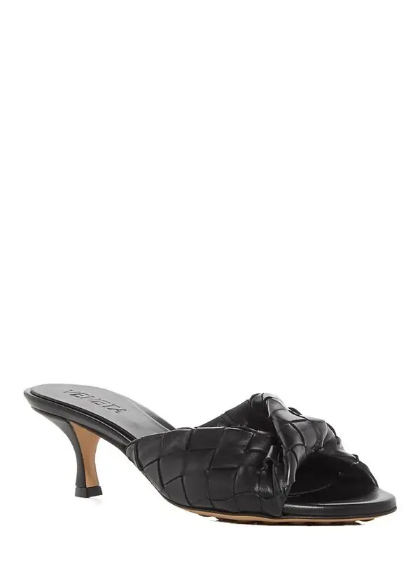 Bottega Veneta Blink Twist Slide Sandals - Nero