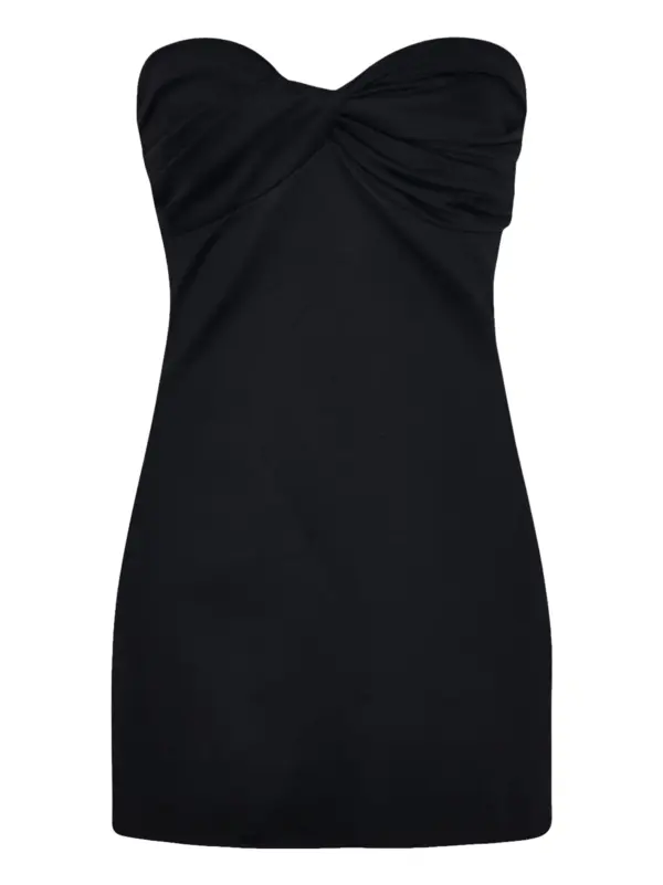 Rosetta Getty Twist-detail Strapless Top - Black