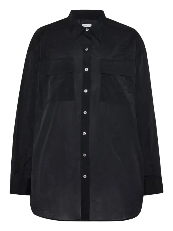Rosetta Getty Pointed-collar Button-up Shirt - Black