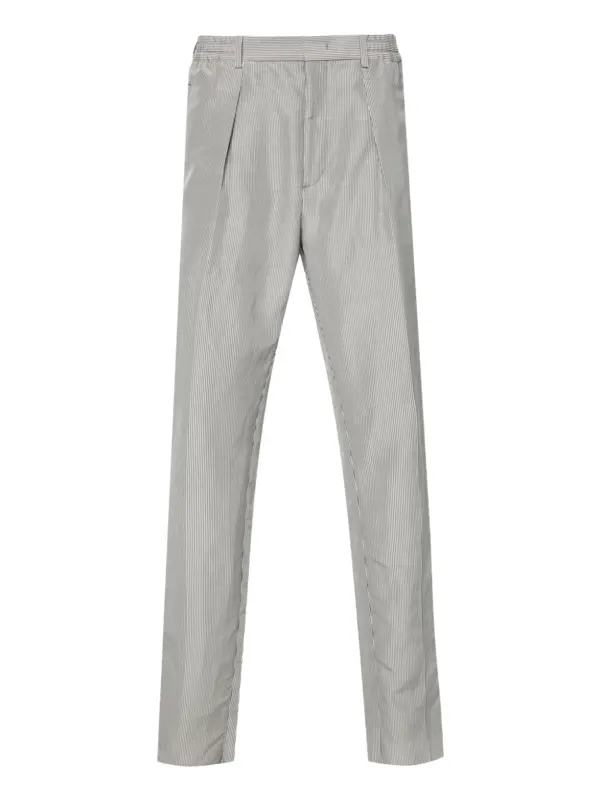 Fendi Tapered-leg Striped Trousers - Grey