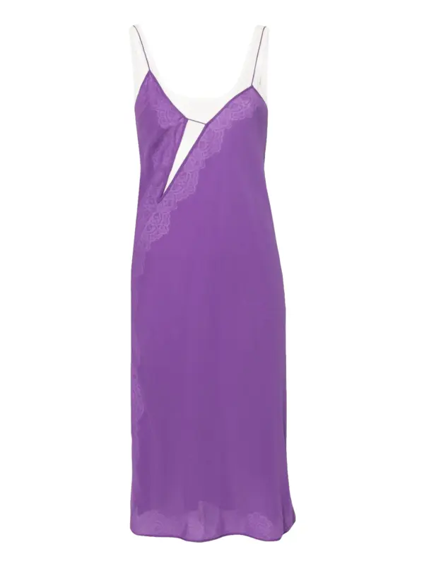 Christopher Esber Layered Mini Slip Dress - Purple