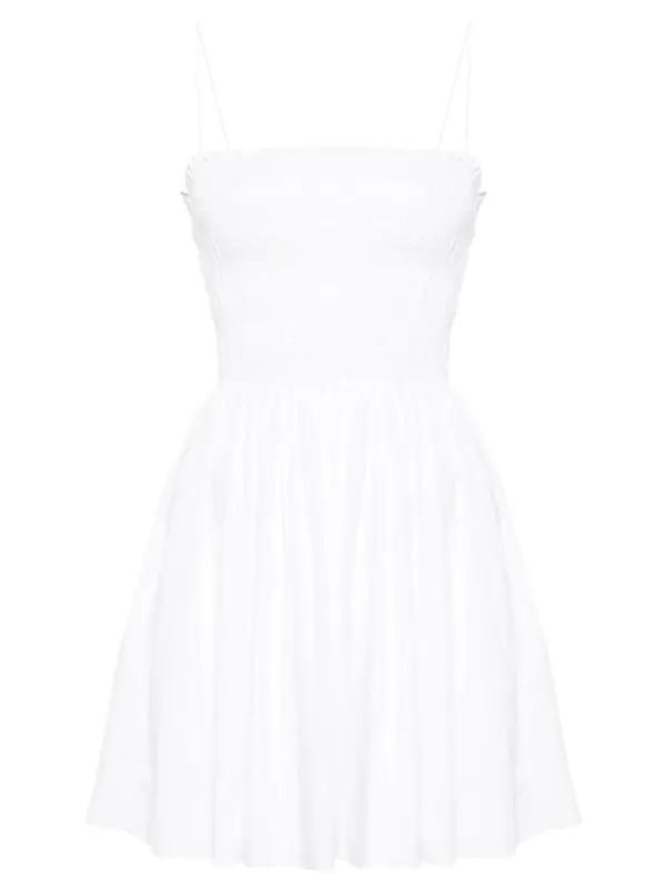 Matteau Smocked Organic Cotton Dress - White