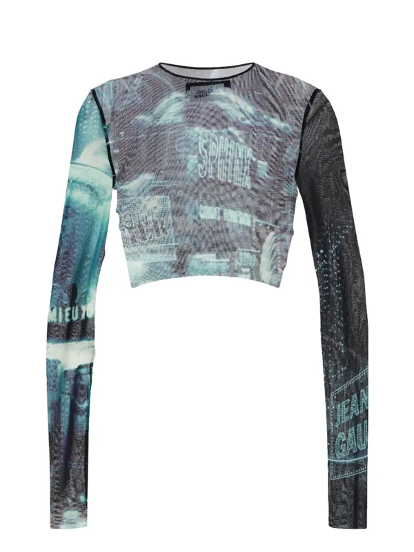 Jean Paul Gaultier Pigalle Crop Top - Blue