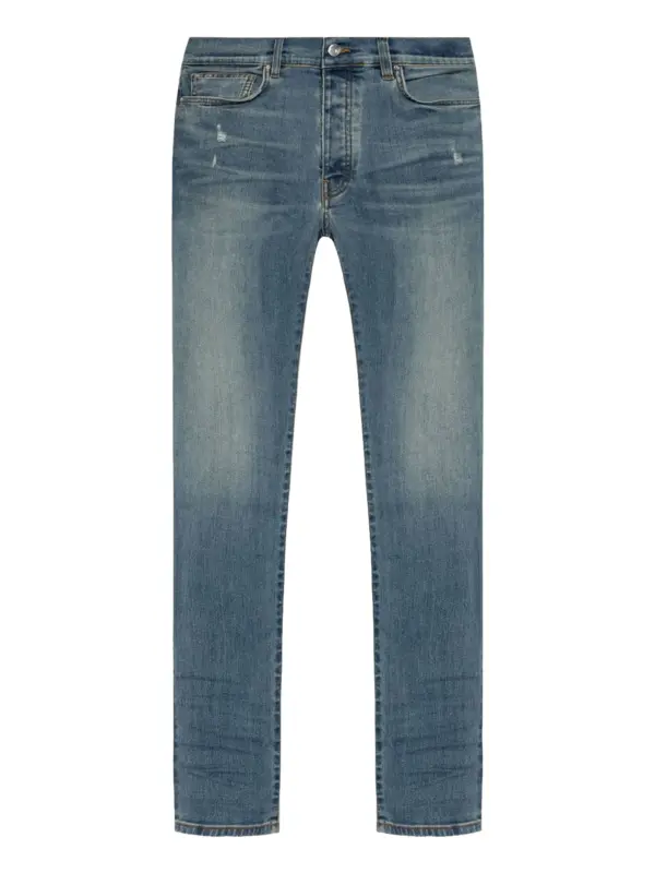 Amiri Stack Low-rise Skinny Jeans - Blue