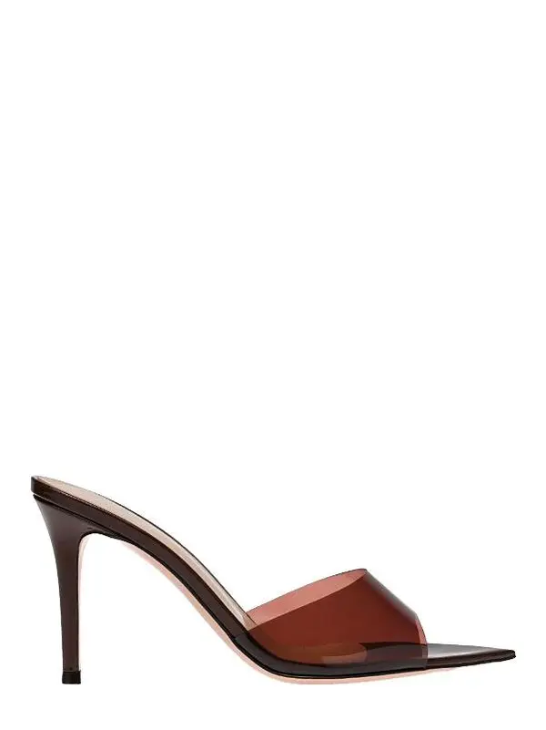 GIANVITO ROSSI Elle 85 Mules - Brown